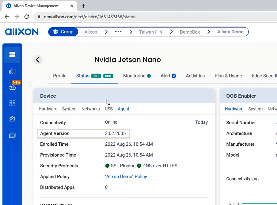 How to update Allxon Agent